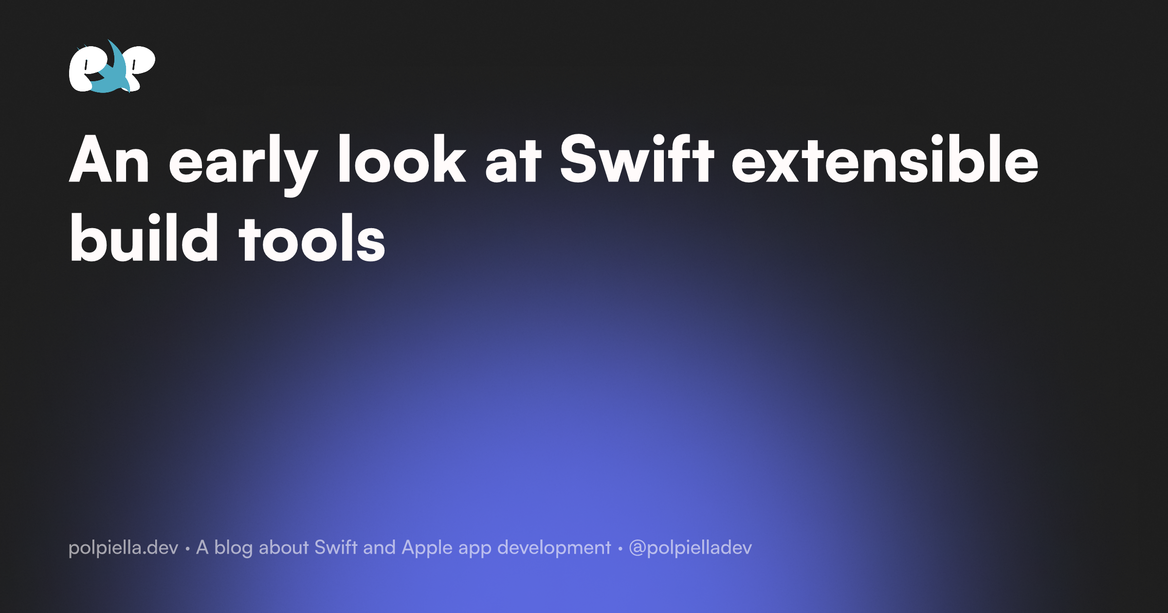 An early look at Swift extensible build tools