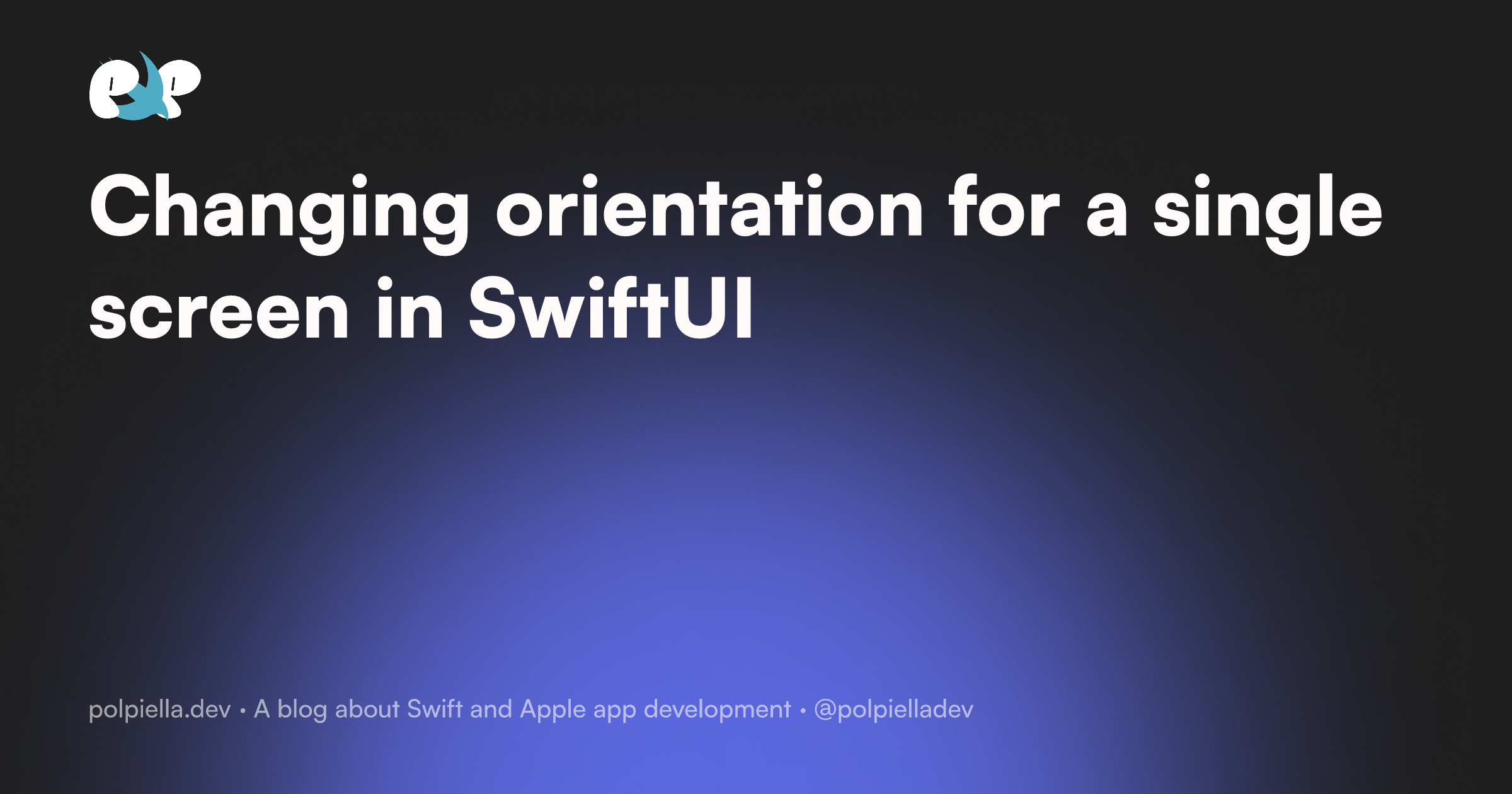 Changing orientation for a single screen in SwiftUI