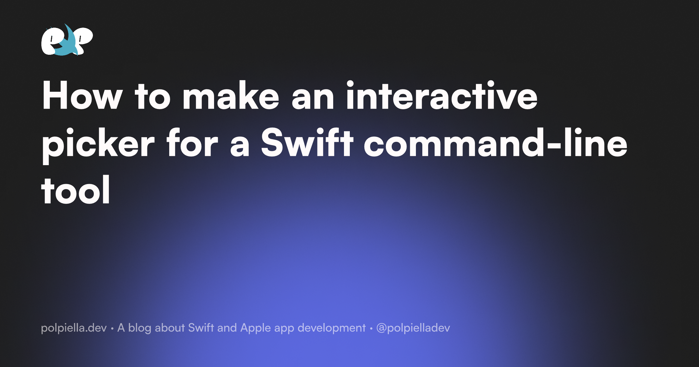 How To Make An Interactive Picker For A Swift Command Line Tool