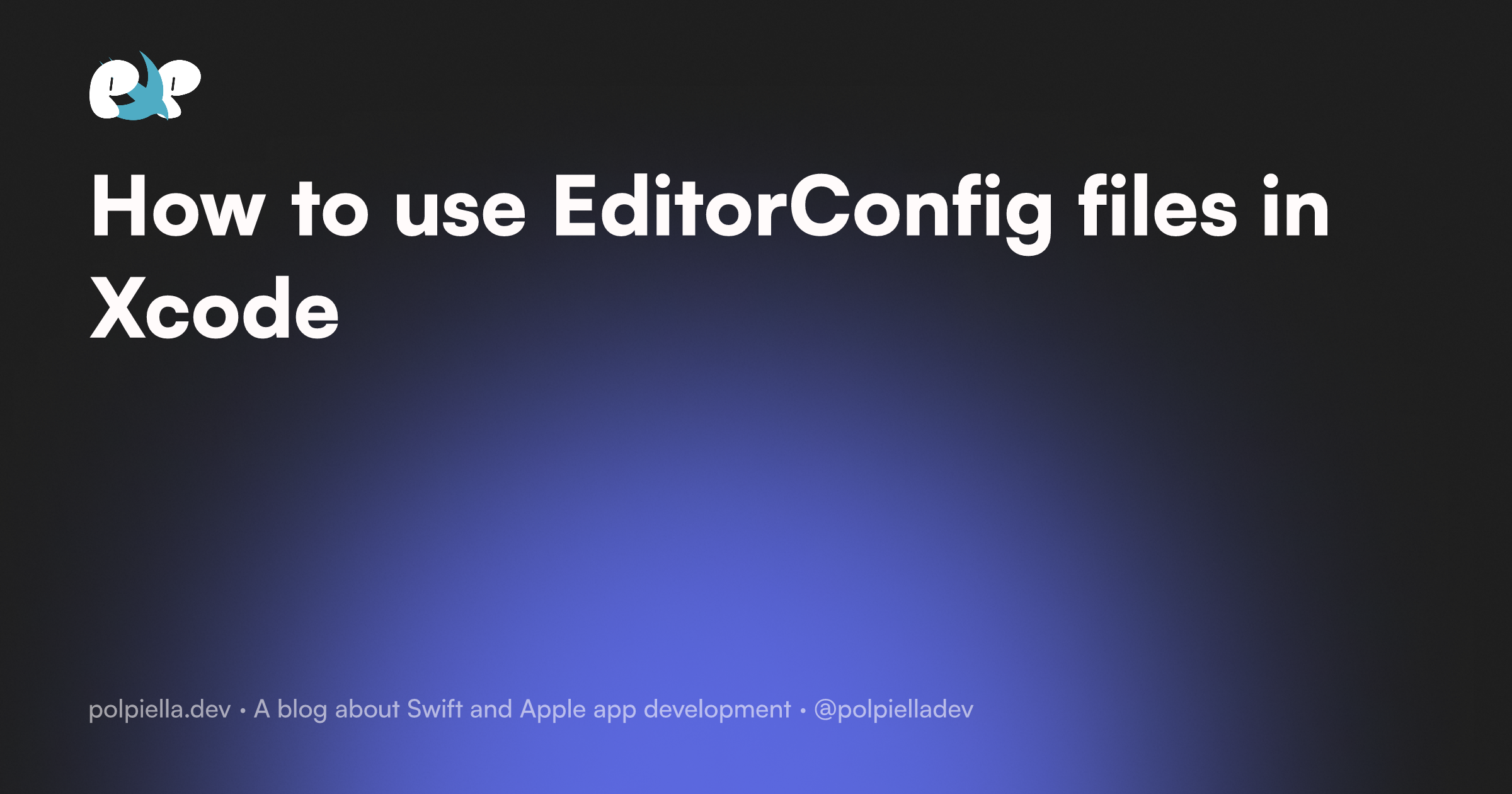 How to use EditorConfig files in Xcode